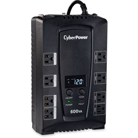 CyberPower CP600LCD Intelligent LCD 600VA / 340W Simulated Sine Wave ...