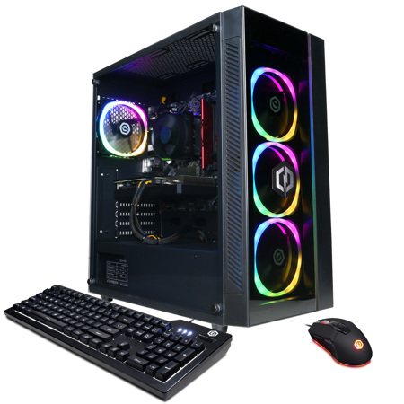 CyberPowerPC Gamer Master Gaming, R5 5600X, 8GB, 500GB+1TB HDD, RX 5600 XT, W10H