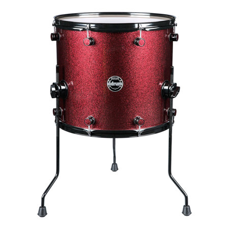 Ddrum Reflex Series 12x14" Floor Tom Drum with Legs, Red Sparkle Wrap