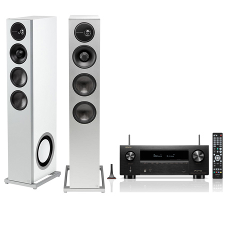 Definitive Technology D15 Floorstanding Speaker, Pair, White w/ 7.2 ...
