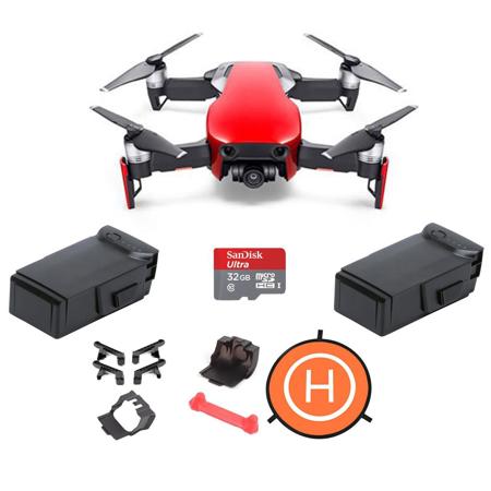DJI MAVIC Air Flame Red - With 2 Battery Premium Accessory Bundle