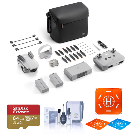 DJI Mini 2 SE Drone Fly More Combo w/64GB microSD Card, Landing Pad ...