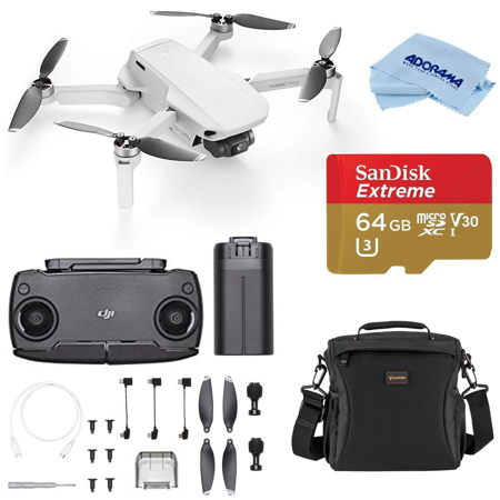 DJI Mavic Mini Bundle With 64GB MicroSDXC Card, Bag, Microfiber Cloth