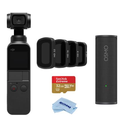 DJI Osmo Pocket 3-Axis Gimbal Stabilized Handheld Camera With Accessory Bundle