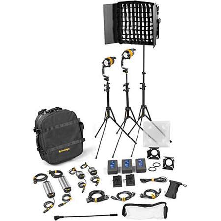 Dedolight Daylight 3-Light Master Kit (AC and Battery Operation)