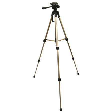 Dolica 57" 3-section Aluminum Tripod with 3-Way Pan Head - Black