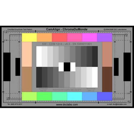 DSC Labs ChromaDuMonde 12-R Standard Junior CamAlign Chip Chart with ...