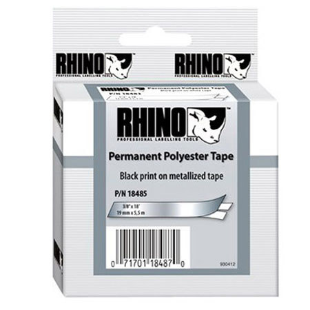 Dymo 18485 3/8in x 18ft Metalized Polyester Labels - Adorama