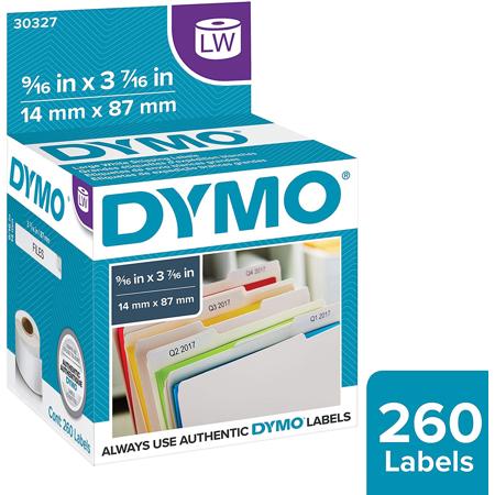 Dymo 30327 9/16x3-7/16in Self-Stick File Tab Labels - Adorama