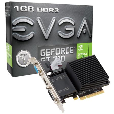 EVGA GeForce GT 710 1GB Low Profile/Dual-Slot Graphics Card, Heatsink