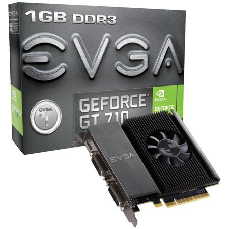 EVGA GeForce GT 710 1GB Full Height/Single-Slot Graphics Card, Heatsink ...