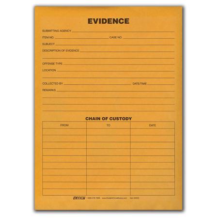 Evident 9x12" Evidence Envelopes, 500 Pack - Adorama