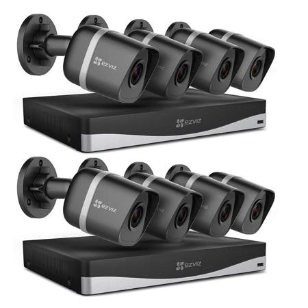 EZVIZ 2 pack Outdoor Camera Kit - 4x 4K Ultra HD Outdoor Bullet Cameras ...