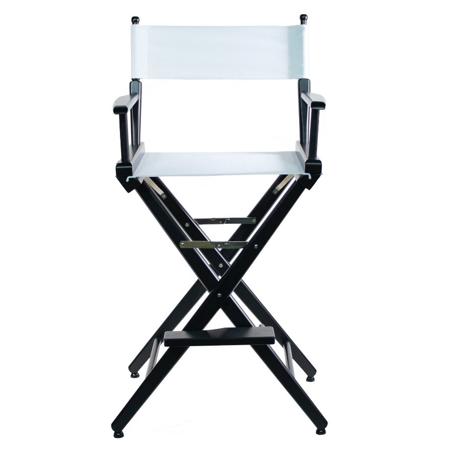 Filmcraft Pro Grade Studio Director's Chair, 30", Black Finish & White ...