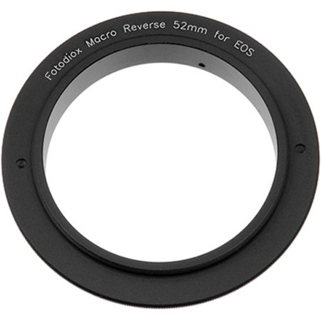 Fotodiox 52mm Filter Thread Macro Reverse Mount Adapter Ring for Canon EF, EF-S