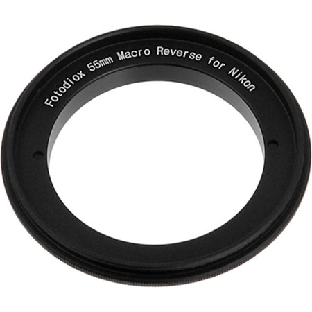 Fotodiox 55mm Filter Thread Macro Reverse Mount Adapter Ring for Nikon F Camera