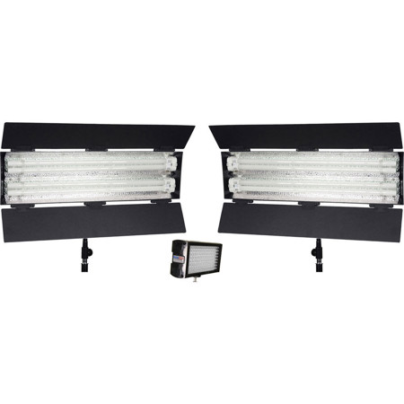 FloLight Tungsten LED/Fluorescent 3 Light Kit, 1x MicroBeam 128 and 2x ...