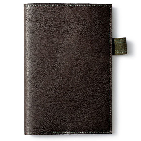 Filson Small Leather Note Cover with 5x7" Notebook, Dark Brown