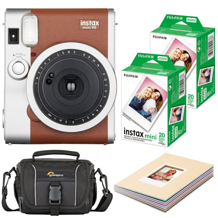 Fujifilm Instax Mini 90 Neo Classic Camera, Instant Film - Brown ...