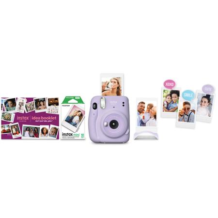Fujifilm Instax mini 11 Instant Film Camera Holiday Bundle, Lilac ...