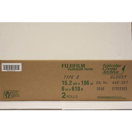 Fujifilm Fuji 6" x 610' Roll Crystal Archive Type II Glossy Paper