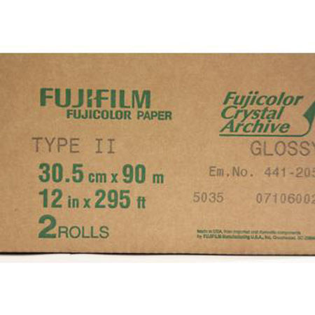 Fujifilm Fujicolor Crystal Archive Type II Paper, 12"x295' Roll, Glossy