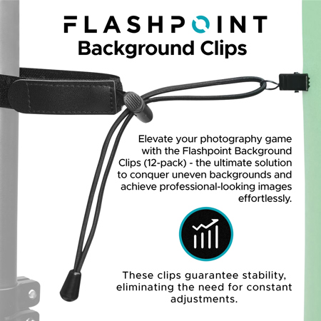 Flashpoint Background Clips, 12-Pack FP-BGC-12 - Adorama