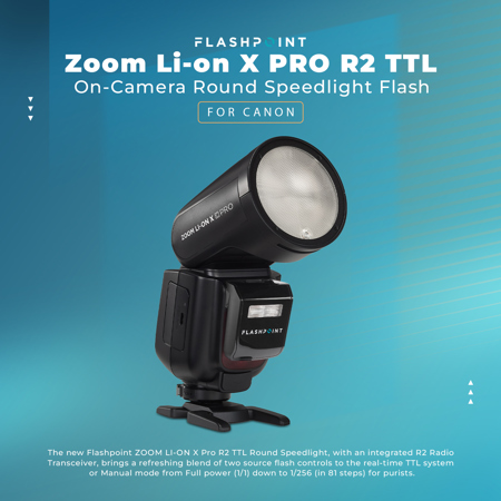 Flashpoint Zoom Li-on X PRO R2 TTL On-Camera Round Flash Speedlight For ...