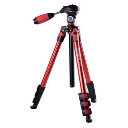FotoPro S3 4-Section Aluminum Photo & Video Tripod with Ballhead, Red