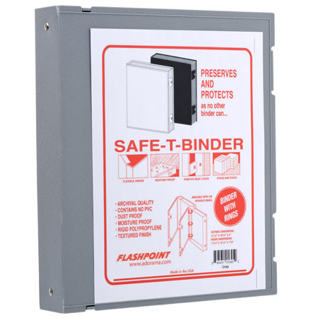 Adorama B9057 Archival Plastic Storage Binder Box, Grey - Adorama