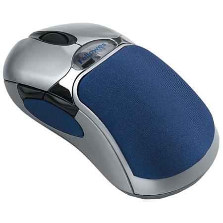 Fellowes HD Precision Cordless Mouse - 5-Button, Silver/Blue 98904
