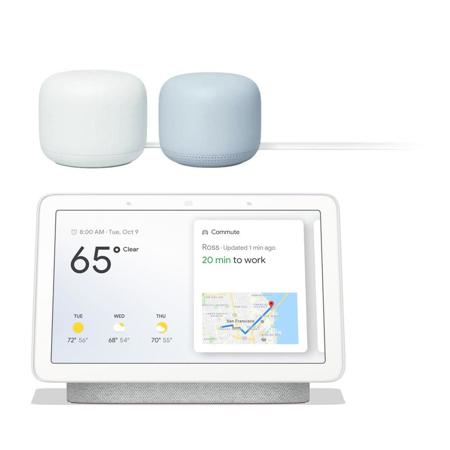 Google Nest Wi-Fi Router with Mesh Access Point,Mist With 7" Home Nest ...