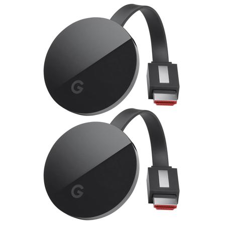 Google 2 Pack Chromecast Ultra, Black