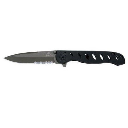 Gerber EVO Jr Serrated Edge Titanium Finish Drop Point Folding Knife 22 ...