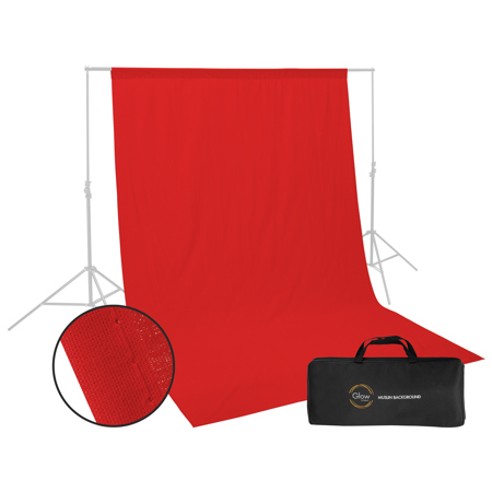Glow Muslin Background - 9 x 6' (Red) - Adorama