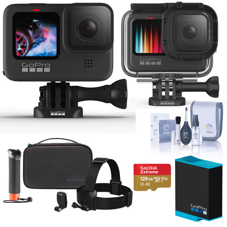 GoPro HERO9 Black Deluxe Kit W/32GB MicroSDHC Card,GoPro Adventure Kit ...