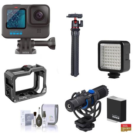 GoPro HERO11 Black Waterproof Action Camera Vlogging Bundle with Cage ...