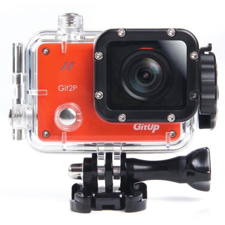 Gitup Git2P 2K Full HD Video WiFi Gyro Action Camera, 170 FOV, Pro Pack, Orange