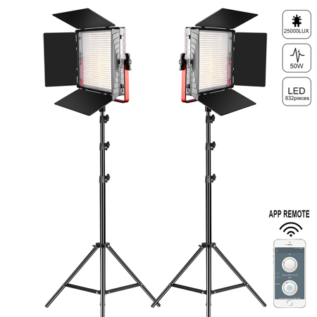 GVM MB832 50W Bi-Color LED Panel 2-Light Kit - Adorama