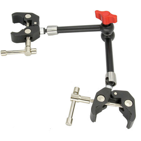 GyroVu Dual Clamp Mounts with Heavy Duty 11" Articulated Arm Monitor Mount
