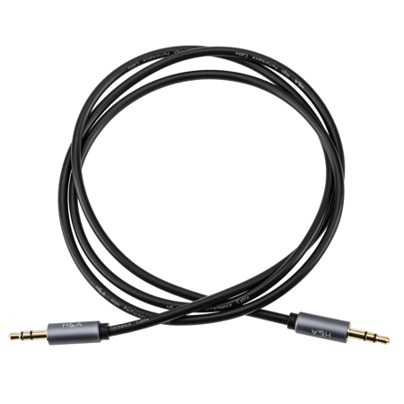 H&A Stereo Mini Male to Stereo Mini Male Auxilary Cable (Gold Series) 3 ...
