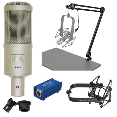 Heil Sound PR40 Dynamic Studio Microphone, Champagne + Cloudlifter ...