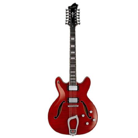 Hagstrom Viking DLX 12 String Semi-Hollow Electric Guitar, Wild Cherry ...