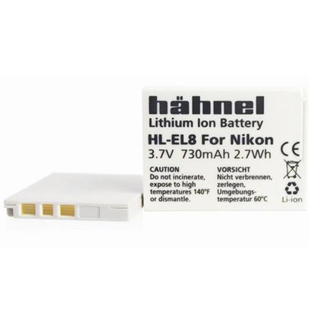 Hahnel HL-EL8 3.7V 730mAh Battery for Nikon EN-EL8 Battery HL -EL8