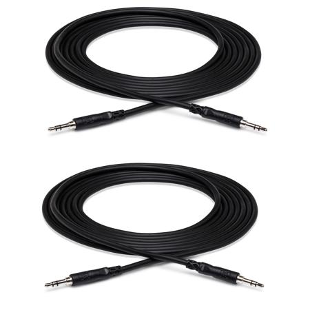 Hosa 2x Stereo Mini Male to Stereo Mini Male 3.5mm TRS Cable #CMM103 3'