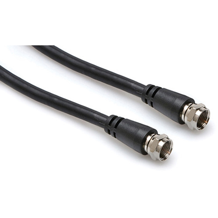 Hosa 10' Double Shielded 75 ohm Coax Video Cable w/Threaded Male "F ...