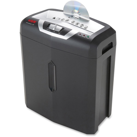 HSM Shredstar X5 5 Sheet 5/32x1-3/8" Cross Cut Paper Shredder, Black/Silver