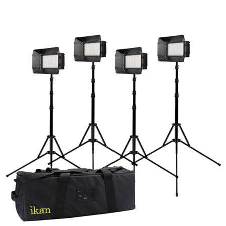 Ikan 4-Point LED Light Kit, Includes 4x Mylo Bi-Color Quarter Light