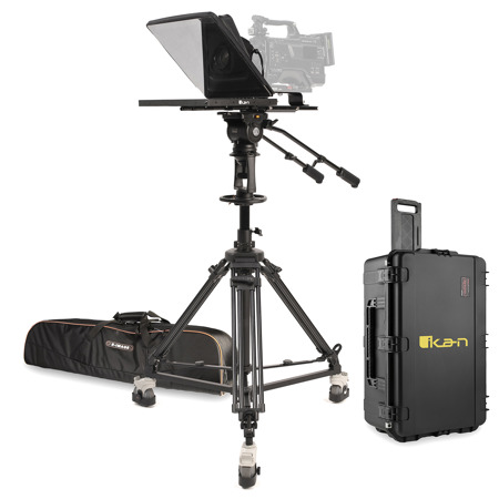Ikan 15" SDI Teleprompter with Pedestal, Dolly Turnkey and Travel Case