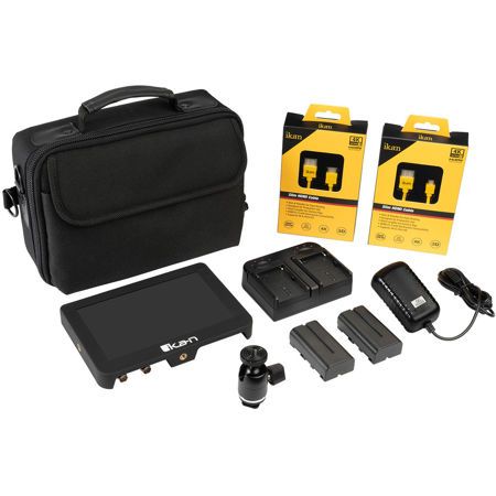 Ikan Saga S7C-DK 7" On-Camera LED Monitor Deluxe Kit, 1920x1200 ...